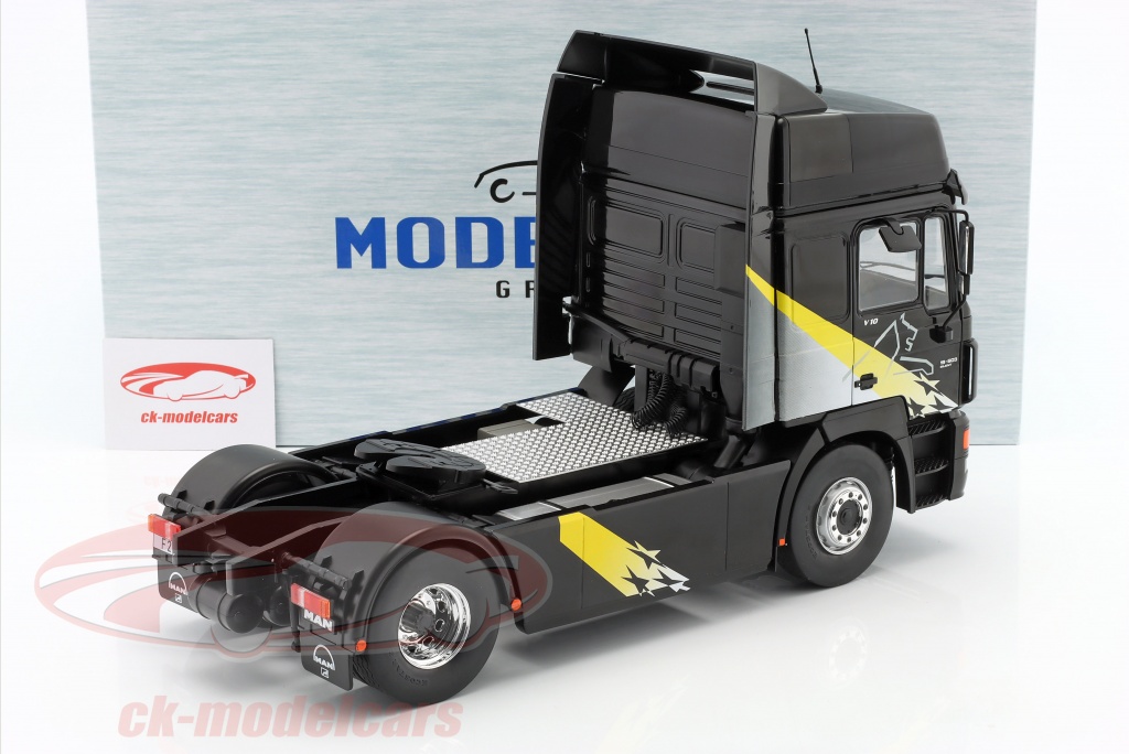 Modelcar Group 1:18 MAN F2000 caminhõe 1994 Preto / decoração MCG18244 ...