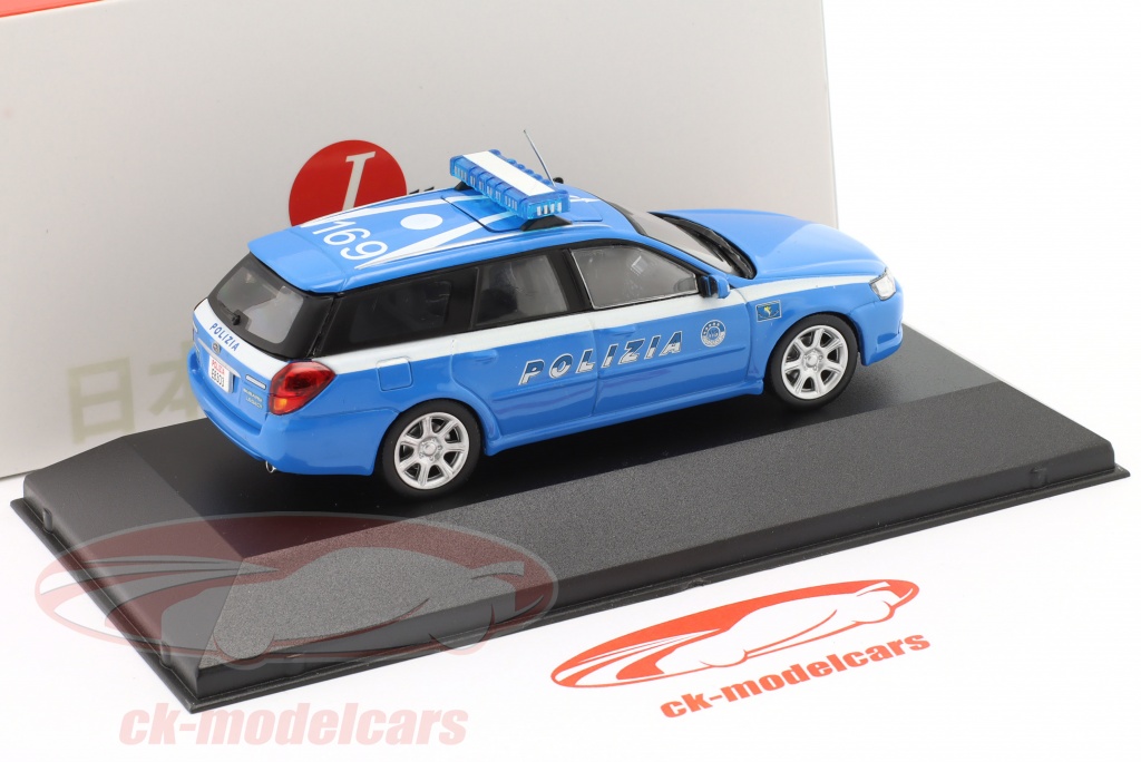 JCollection 1:43 Subaru Legacy Wagon police Italy 2003 blue JC285 model ...
