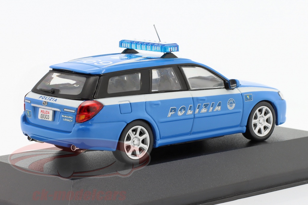 JCollection 1:43 Subaru Legacy Wagon police Italy 2003 blue JC285 model ...