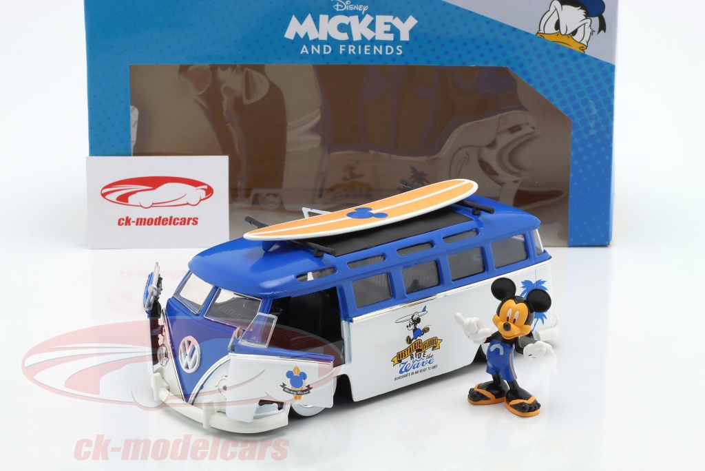 Jadatoys 1:24 Volkswagen VW T1 Bus С фигура Mickey Mouse 253075001 ...