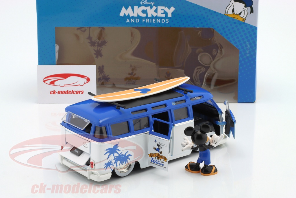 Jadatoys 1:24 Volkswagen VW T1 Bus С фигура Mickey Mouse 253075001 ...