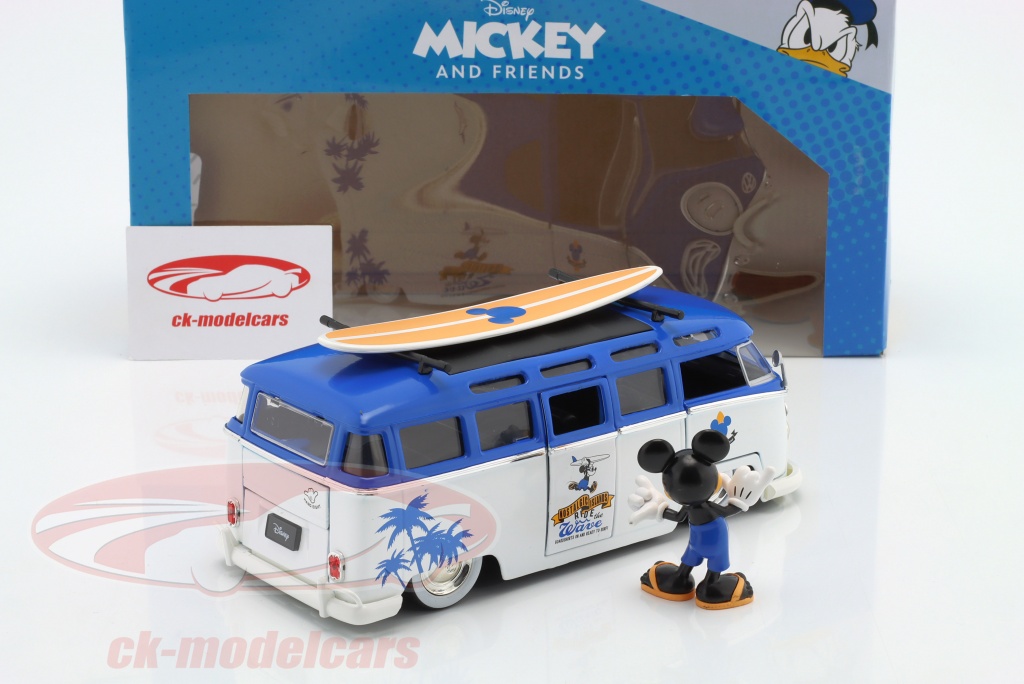 Jadatoys 1:24 Volkswagen VW T1 Bus С фигура Mickey Mouse 253075001 ...