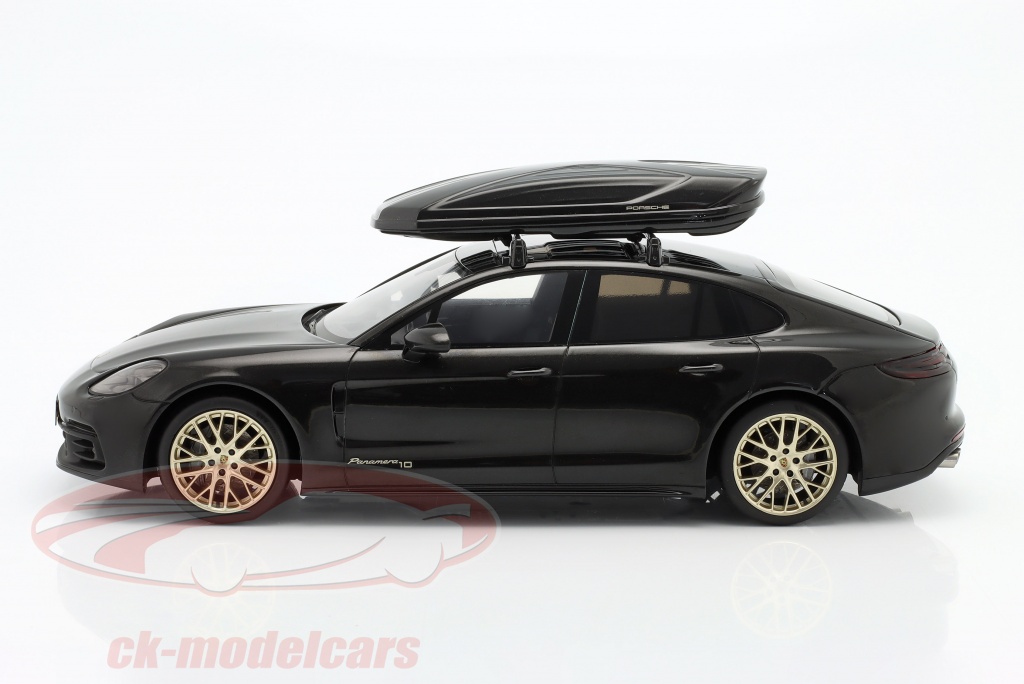Spark 1:18 Porsche Panamera 10 Years Edition with roof box black ...