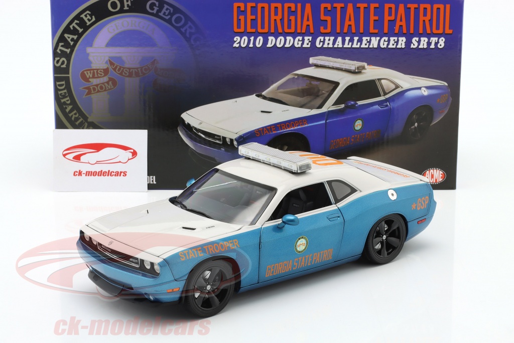 GMP 1:18 Dodge Challenger SRT8 Georgia State Patrol 2010 blue / white ...