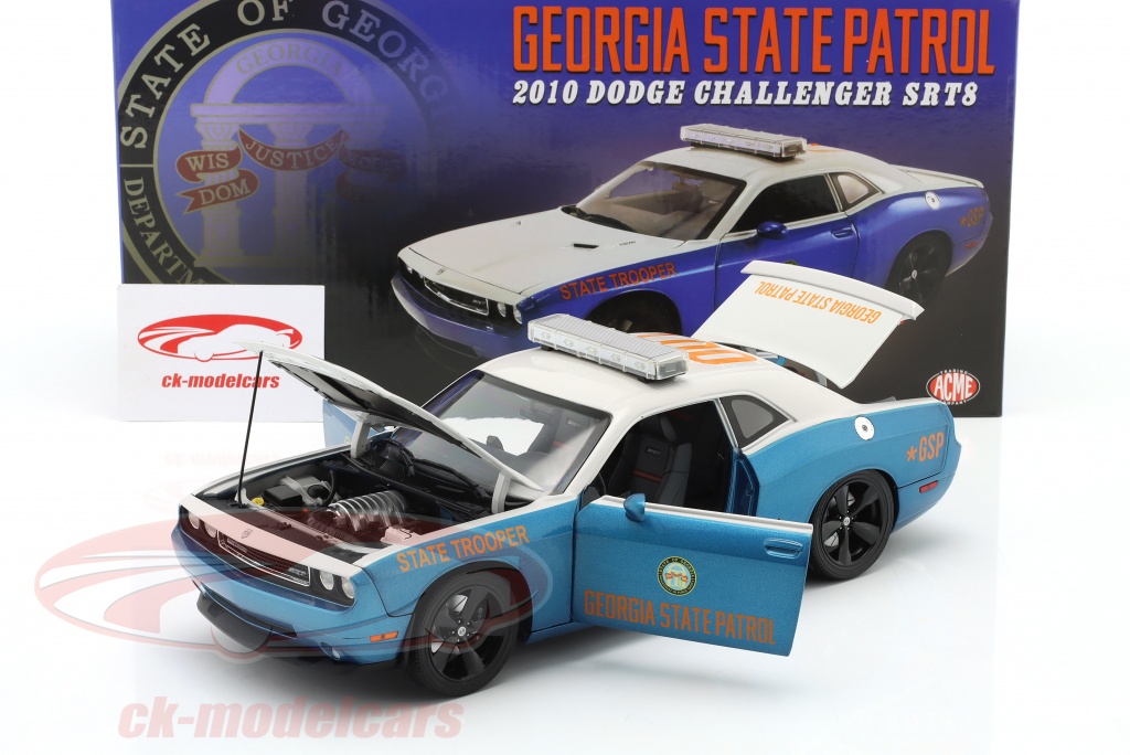 GMP 1:18 Dodge Challenger SRT8 Georgia State Patrol 2010 blue / white ...