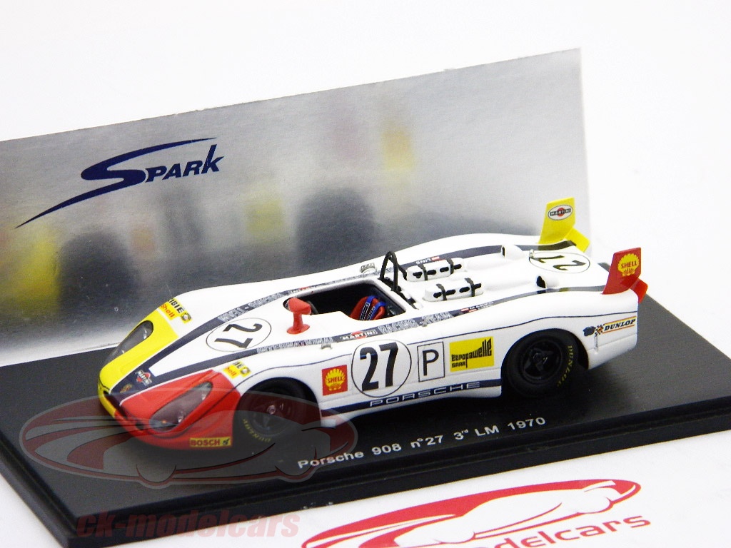 Spark 1:43 Porsche 908 #27 3rd 24h LeMans 1970 Lins / Marko S1976 model ...