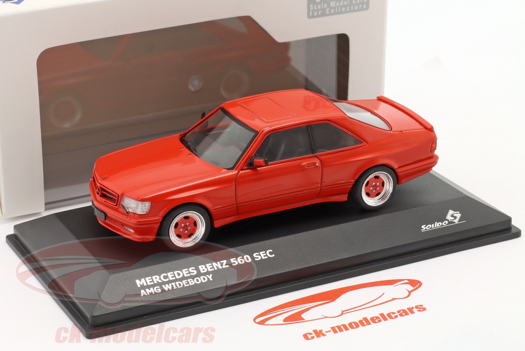 Solido 1:43 Mercedes-Benz 560 SEC AMG Widebody red S4310902 model car ...