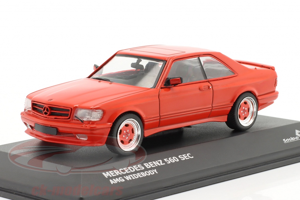 Solido 1:43 Mercedes-Benz 560 SEC AMG Widebody rød S4310902 model bil ...