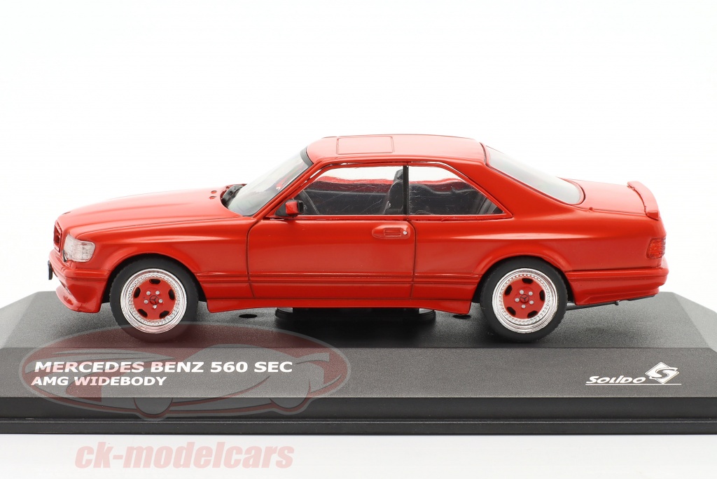 Solido 1:43 Mercedes-Benz 560 SEC AMG Widebody red S4310902 model car ...