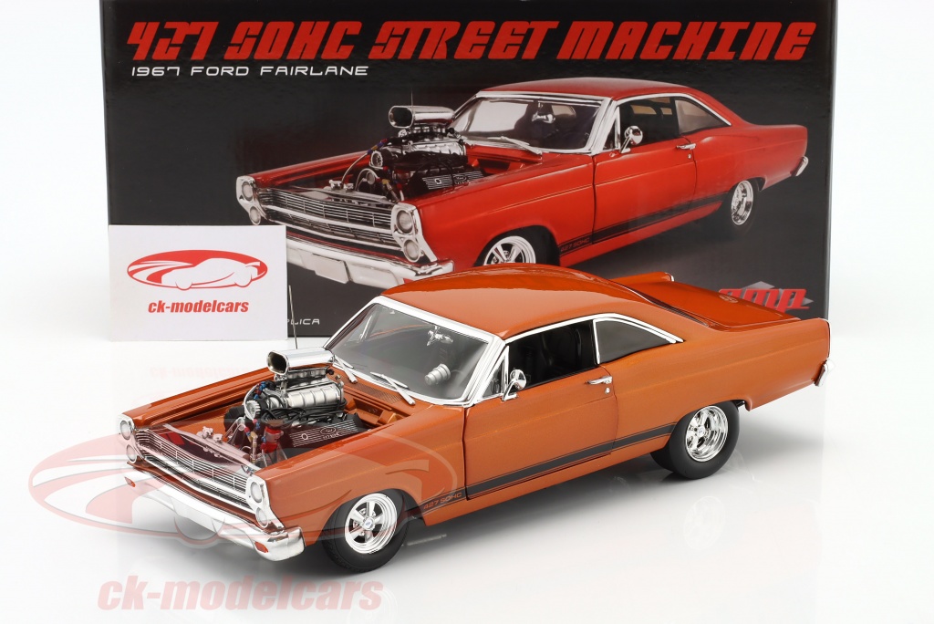 GMP 1:18 Ford Fairlane Blown 427 SOHC Street Machine 1967 orange ...