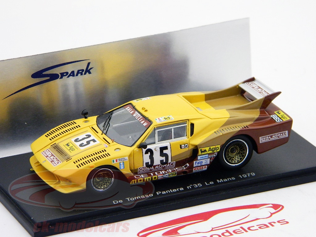 Spark 1:43 De Tomaso Pantera #35 24h LeMans 1979 Brancatelli ...