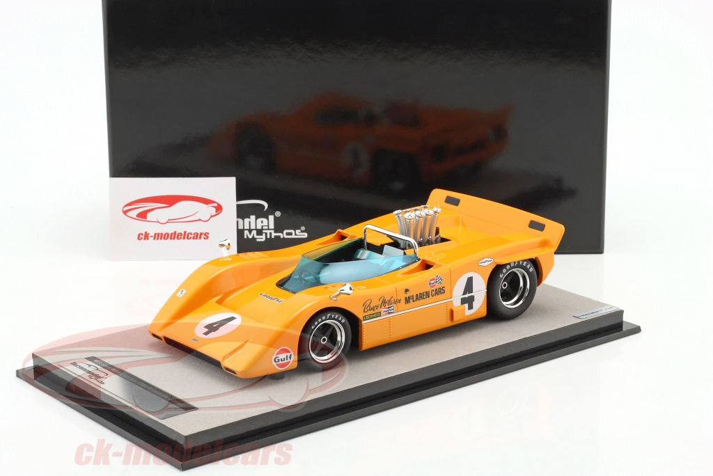 Tecnomodel 1:18 McLaren M8A #4 勝者 Riverside Can-Am 1968 B. McLaren TM18-252A モデル 車 TM18-252A