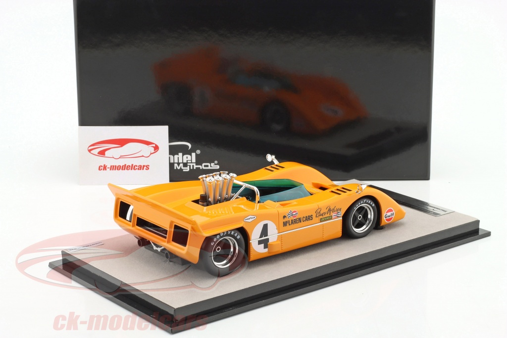 Tecnomodel 1:18 McLaren M8A #4 vencedora Riverside Can-Am 1968 B. McLaren TM18-252A modelo carro ...