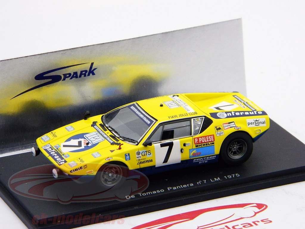 Spark 1:43 P. Polese De Tomaso Pantera #7 24h LeMans 1975 S0526 model ...