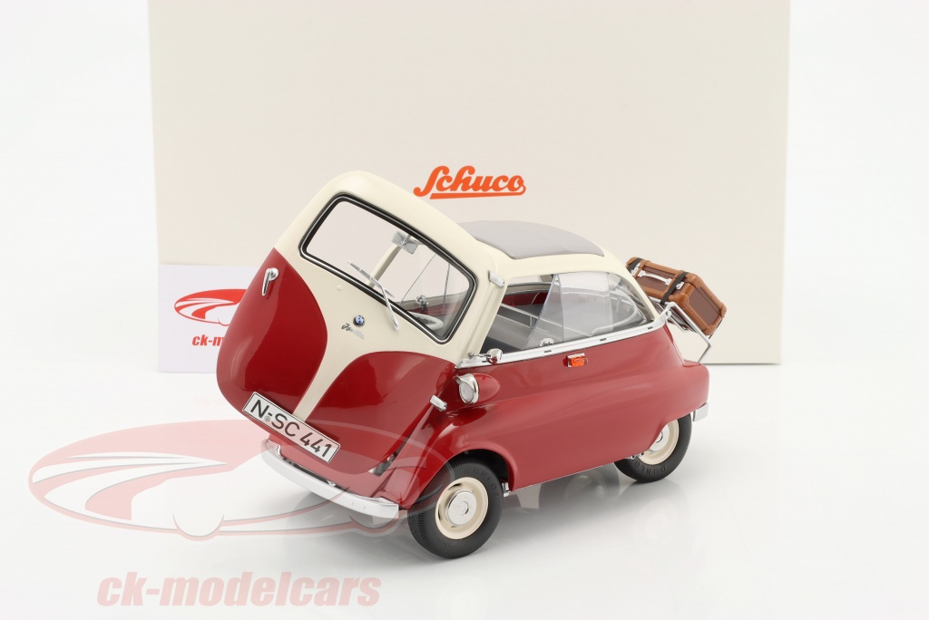 Schuco 1:12 BMW Isetta Export Año de construcción 1957 rojo / crema ...