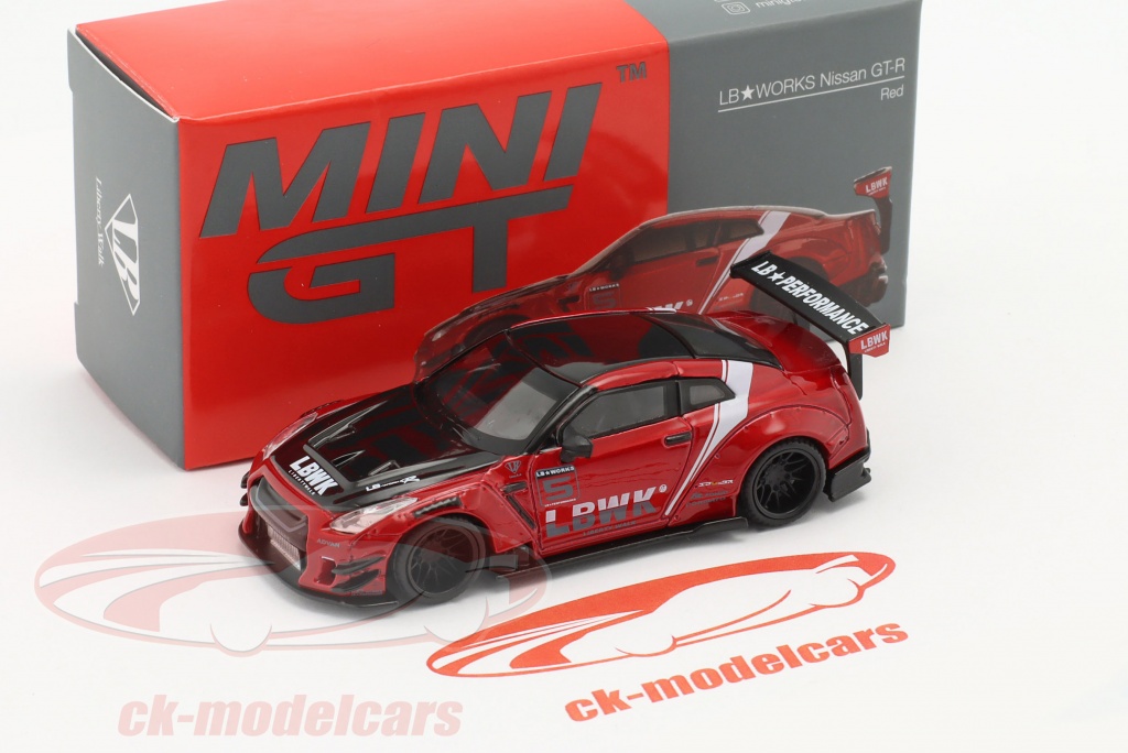 True Scale 1:64 Nissan GT-R (R35) LB-Works красный MGT00345-L модель ...