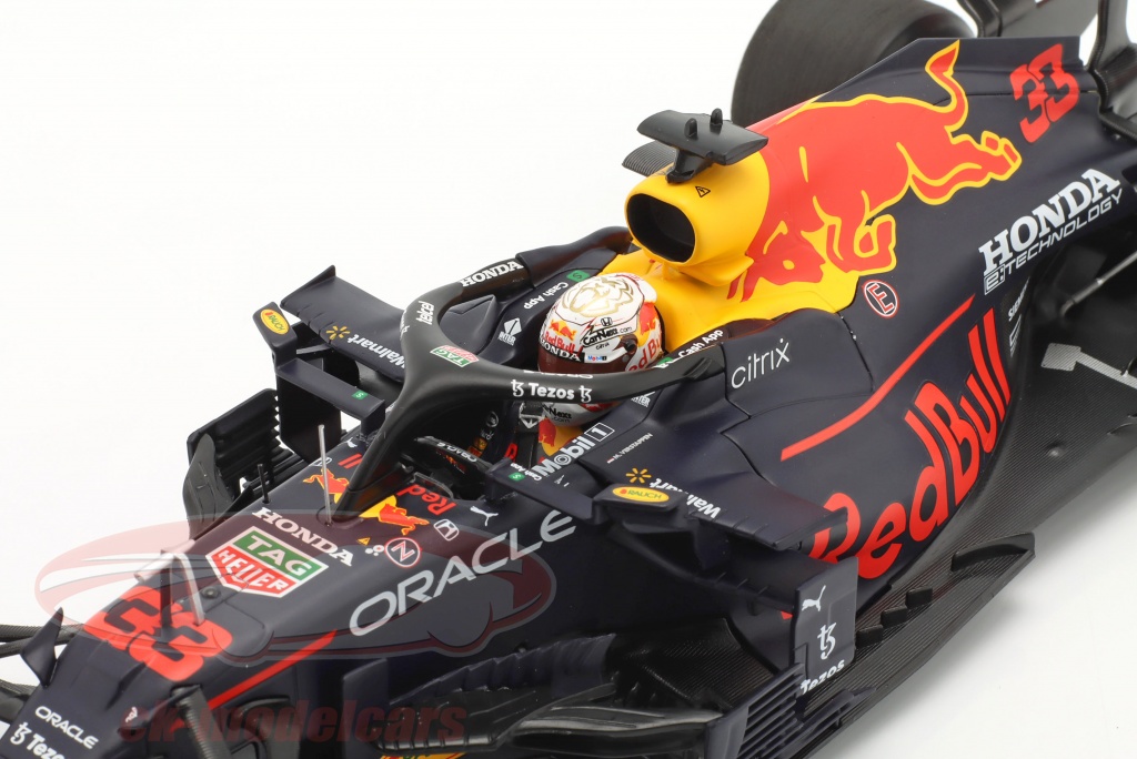 Minichamps 1:18 M. Verstappen Red Bull RB16B #33 winnaar Frankrijk GP F1 Wereldkampioen 2021 ...