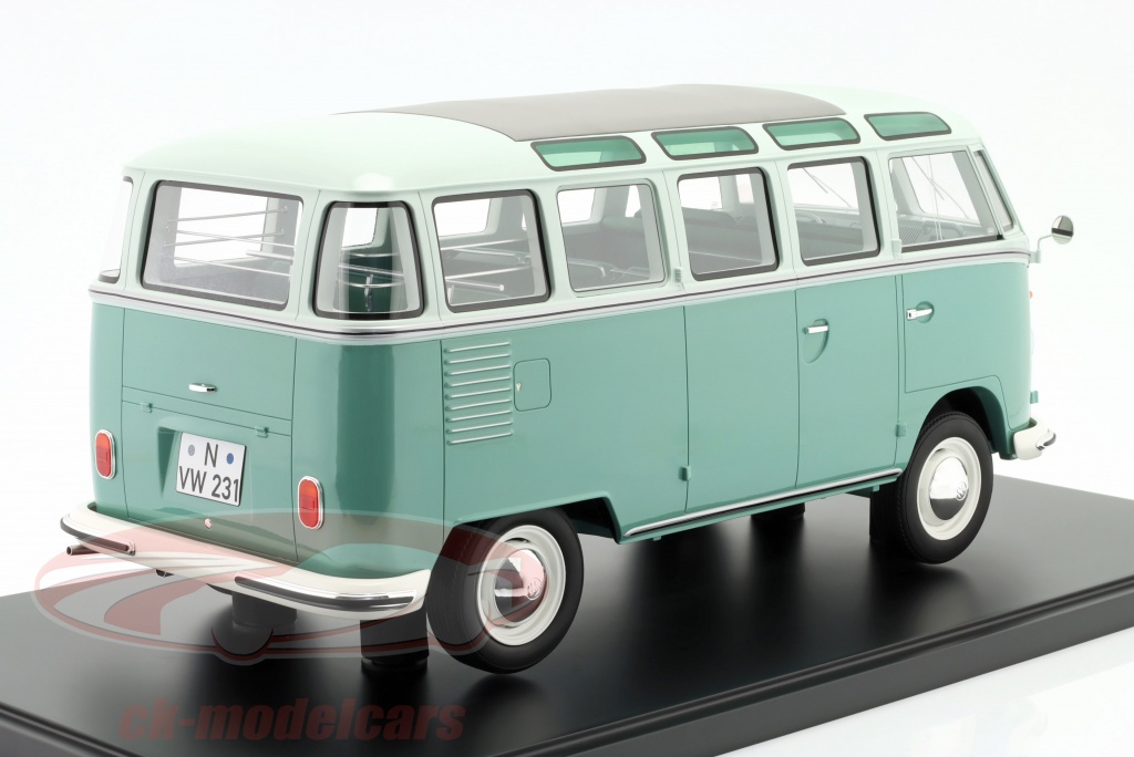 Schuco 1:8 Volkswagen VW T1b samba turchese / verde 450051000 modello ...