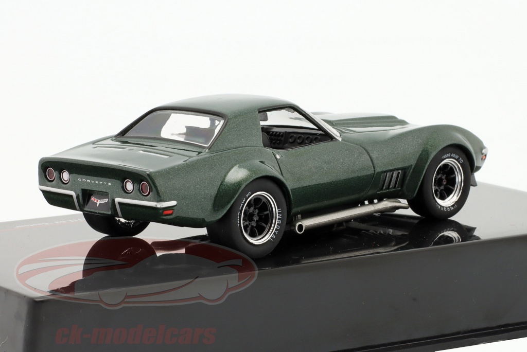 Ixo 1:43 Chevrolet Corvette Custom (C3) Baujahr 1972 dunkelgrün ...