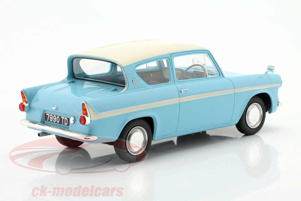 Cult Scale Models 1:18 Ford Anglia 105E year 1961 blue / white CML111-1 ...