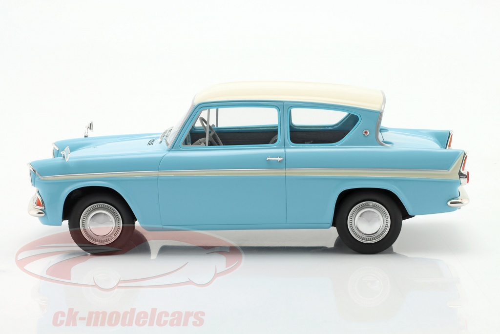 Cult Scale Models 1:18 Ford Anglia 105E year 1961 blue / white CML111-1 ...