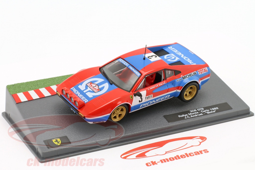 Altaya 1:43 Ferrari 308 GTB #3 Rallye Monte Carlo 1982 Andruet, Biche ...