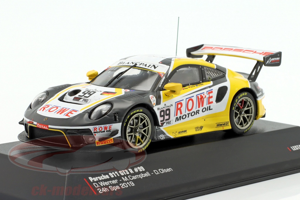 Ixo 1:43 Porsche 911 GT3 R #99 7位 24h Spa 2019 ROWE Racing LEGT43030 ...