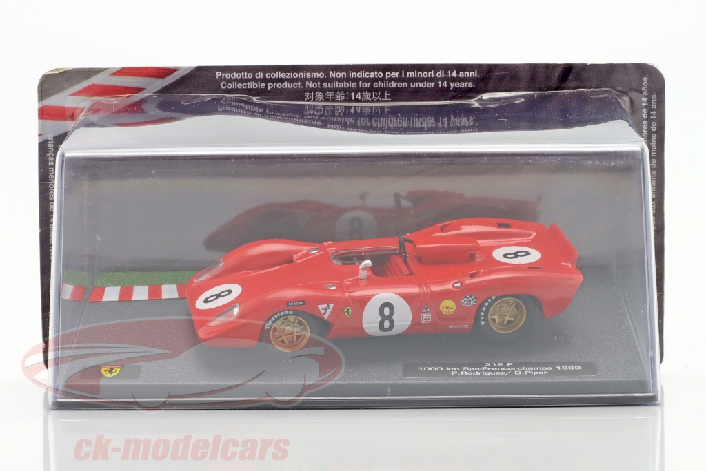 Altaya 1:43 Ferrari 312 P #8 2nd 1000km Spa 1969 Rodriguez, Piper ...