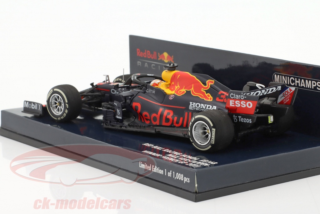 Minichamps 1:43 M. Verstappen Red Bull RB16B #33 vencedora Francês GP ...