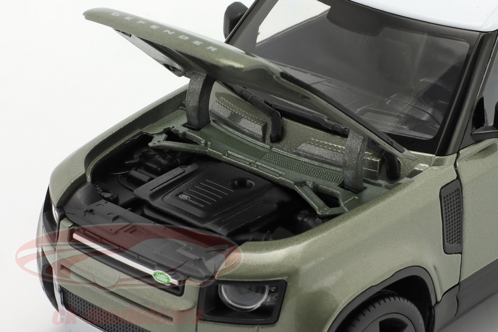 Welly 1:24 Land Rover Defender Año de construcción 2020 gris verde ...