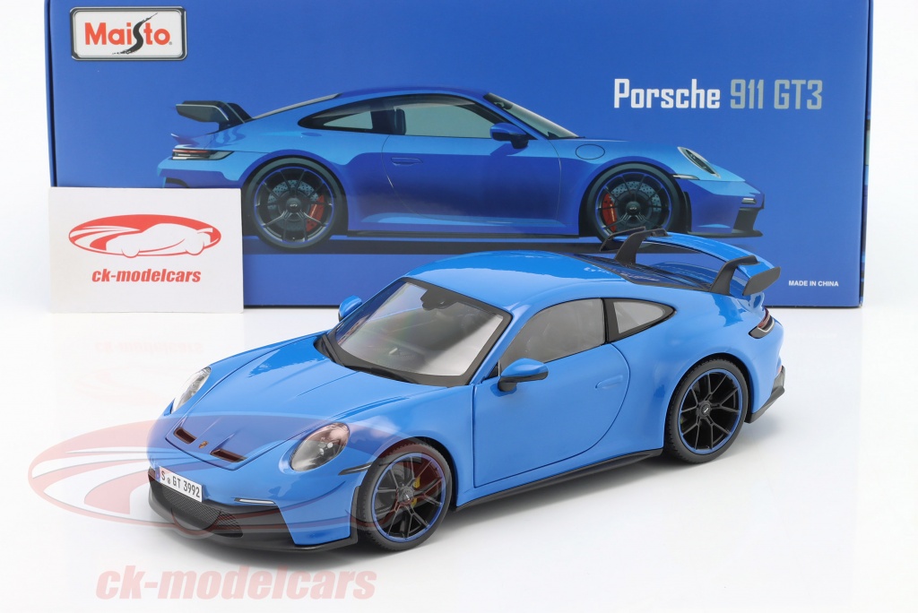 Maisto 1:18 Porsche 911 (992) GT3 year 2022 shark blue 36458 model car ...