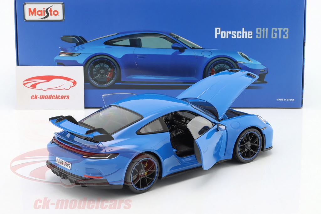 Maisto 1:18 Porsche 911 (992) GT3 year 2022 shark blue 36458 model car ...