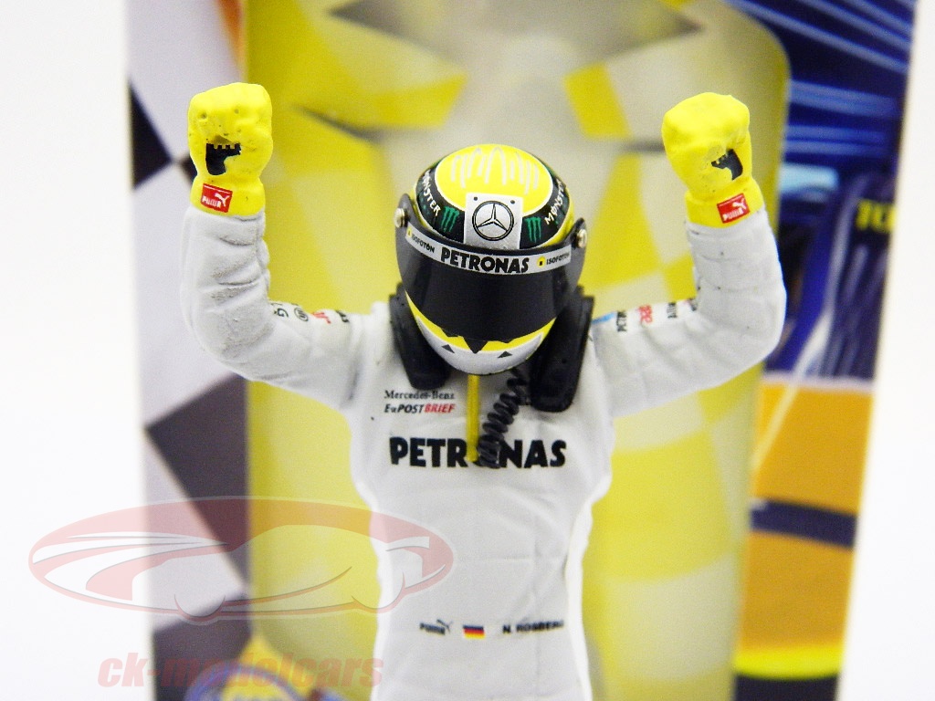 TopModelCollection 1:18 Nico Rosberg driver figure formula one standing ...