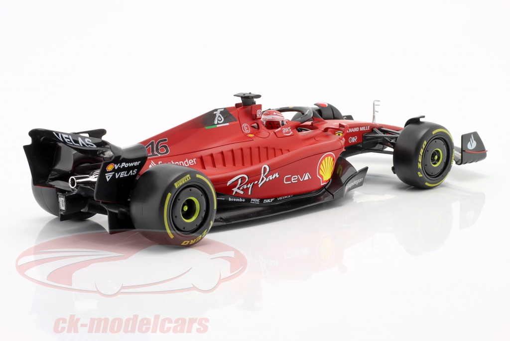 Bburago 1:18 Charles Leclerc Ferrari F1-75 #16 Fórmula 1 2022 18-16811 #16 modelo carro 18-16811 ...