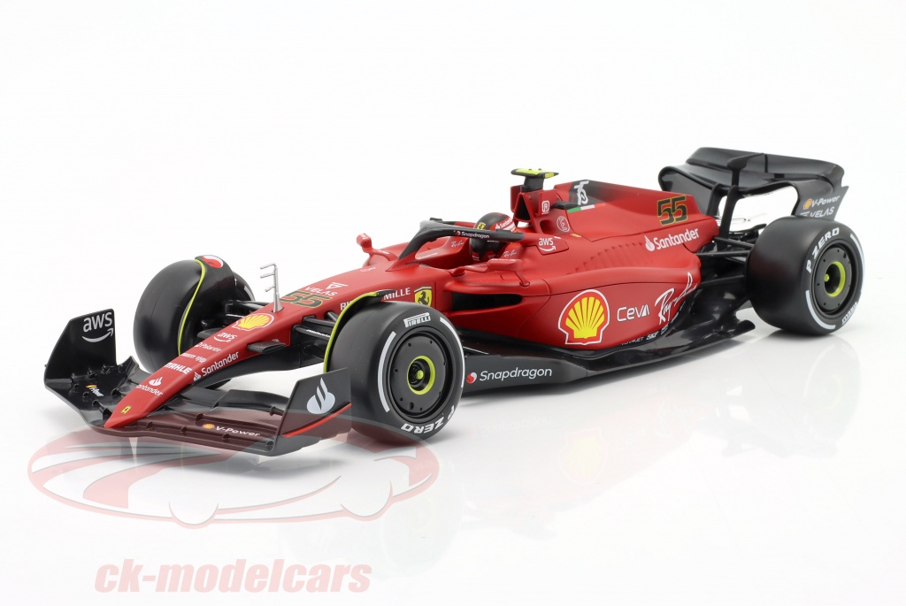 Bburago 1:18 Carlos Sainz jr. Ferrari F1-75 #55 formula 1 2022 18-16811 ...