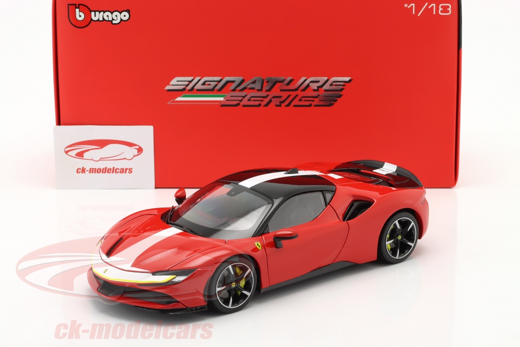 Bburago 1:18 Ferrari SF90 Stradale Assetto Fiorano 2020 赤 Signature 18-16911 モデル 車 18-16911 ...