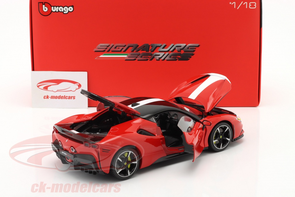 Bburago 1:18 Ferrari SF90 Stradale Assetto Fiorano 2020 rot Signature ...
