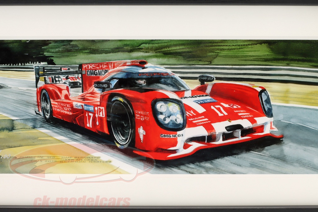 Gemälde Uli Ehret 50 x 20 cm: Return of the Red Baron / 24h LeMans 2015 ...
