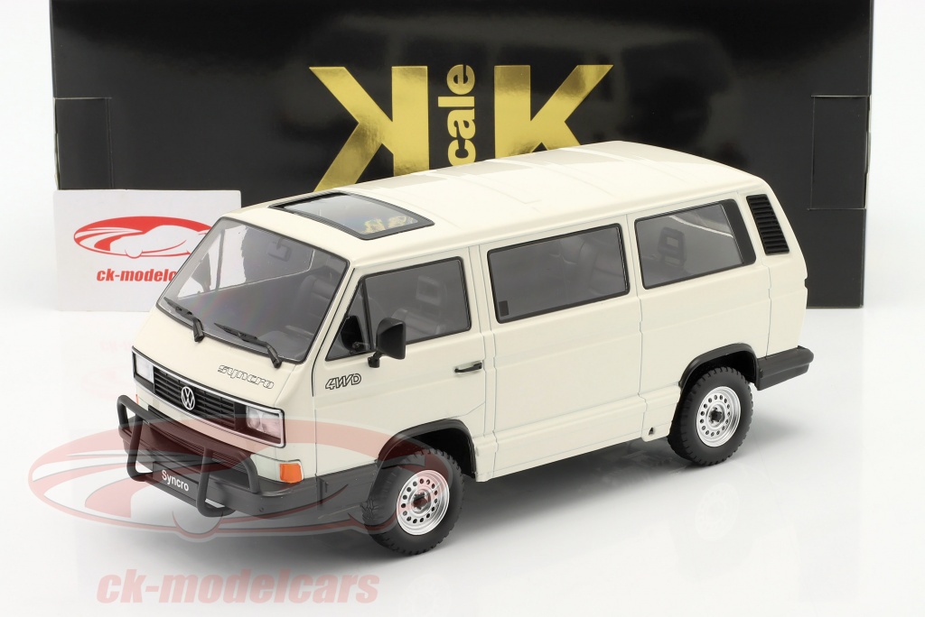 KK-Scale 1:18 Volkswagen VW Bus T3 Syncro bouwjaar 1987 Wit KKDC180962 model auto KKDC180962 ...