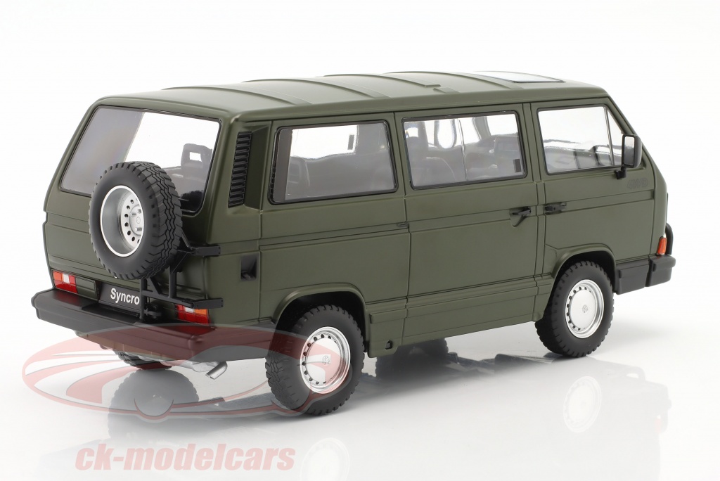 KK-Scale 1:18 Volkswagen VW Bus T3 Syncro Baujahr 1987 matt dunkeloliv KKDC180963 Modellauto ...
