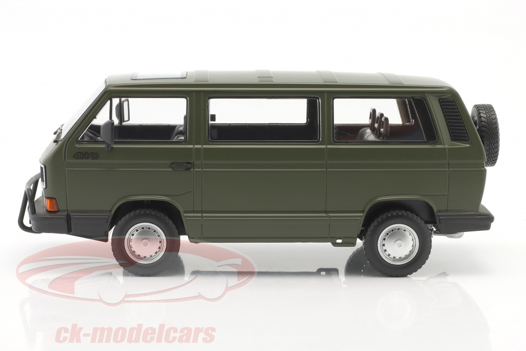 KK-Scale 1:18 Volkswagen VW Bus T3 Syncro 建設年 1987 マット ダークオリーブ KKDC180963 モデル 車 KKDC180963 ...