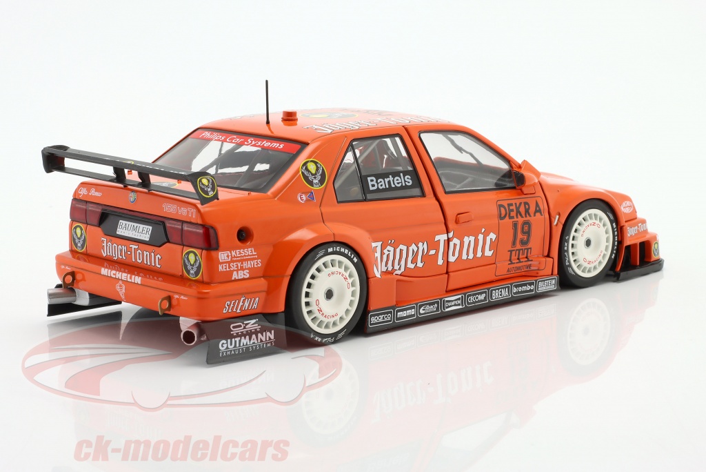 WERK83 1:18 M. Bartels Alfa Romeo 155 V6 TI #19 Jäger-Tonic ITC Helsinki 1995 W1801006 model car ...
