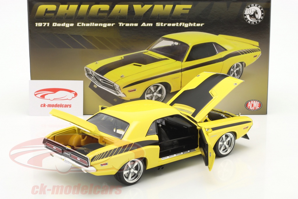 GMP 1:18 Dodge Challenger Trans Am Streetfighter Chicayne 1972 gelb ...