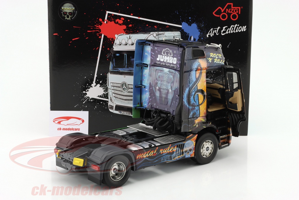 NZG 1:18 Mercedes-Benz Actros GigaSpace 4x2 Truck Strohofer 1024/01 ...