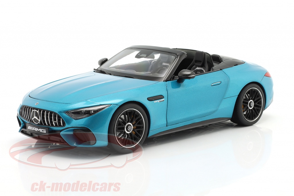 iScale 1:18 Mercedes-Benz AMG SL 63 4Matic+ Roadster (R232) 2022 hyperblau B66960831 Modellauto ...