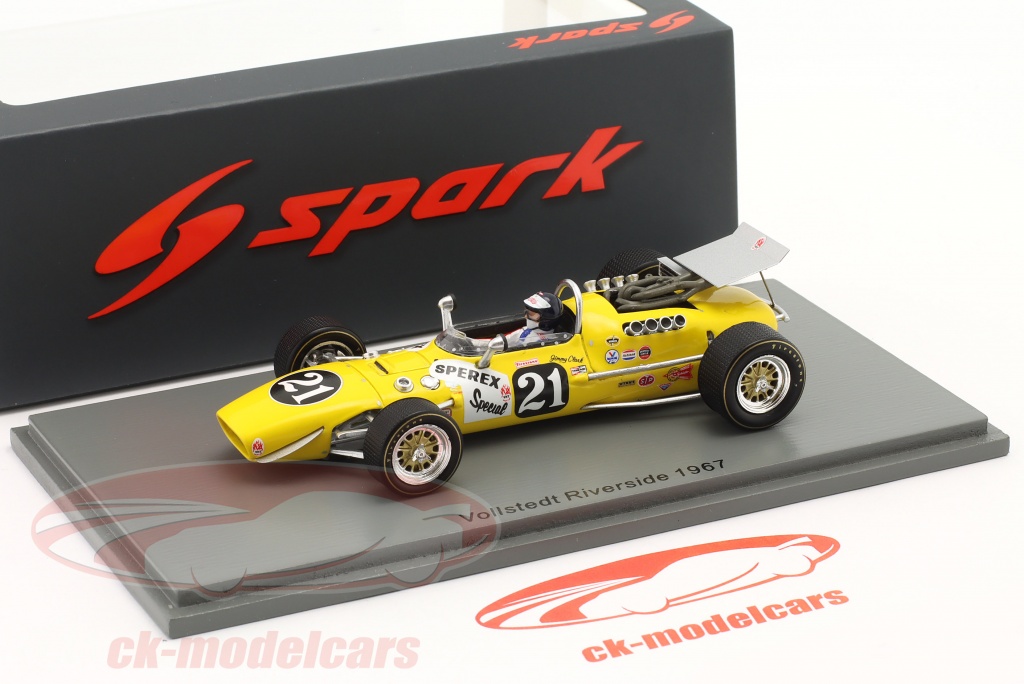 Spark 1:43 Vollstedt Bryant Indycar #21 Riverside 1967 Jim Clark S5771 ...