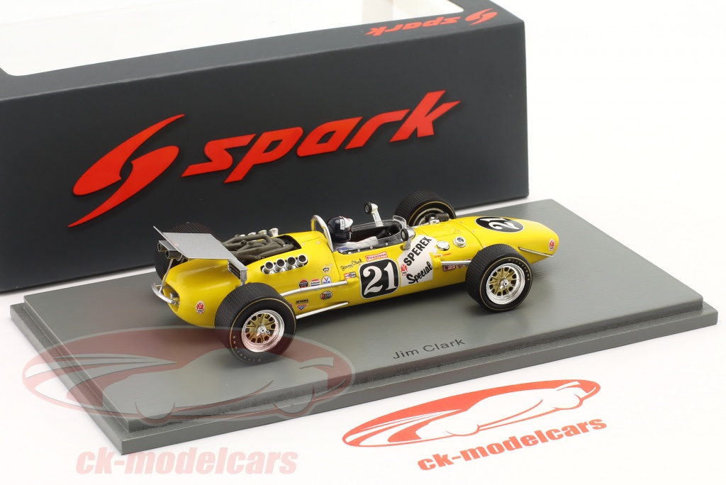 Spark 1:43 Vollstedt Bryant Indycar #21 Riverside 1967 Jim Clark S5771 ...