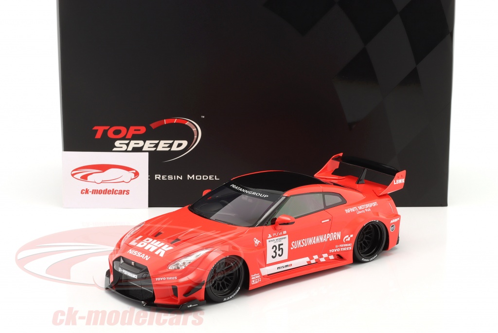 True Scale 1:18 LB-Silhouette Works GT Nissan 35GT-RR Ver.1 #35 red ...