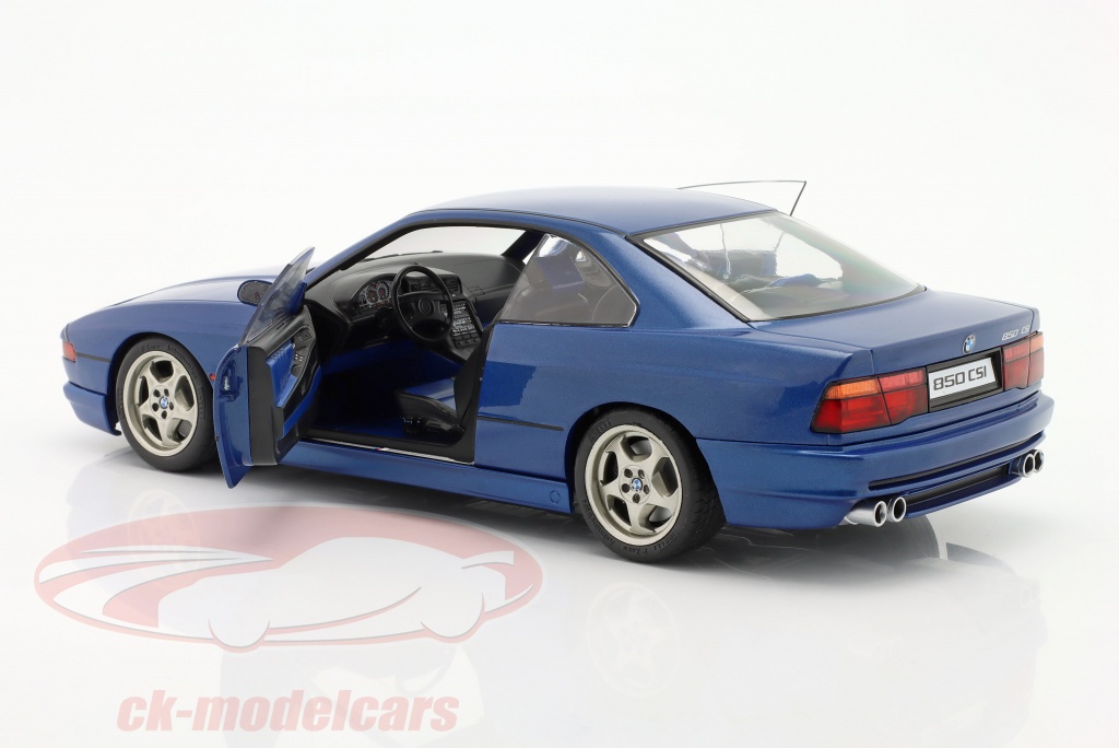 Solido 1:18 BMW 850 CSI (E31) year 1990 tobago blue S1807002 model car ...