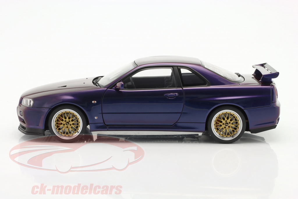 AUTOart 1:18 Nissan Skyline GT-R (R34) V-Spec II year 2002 violet ...